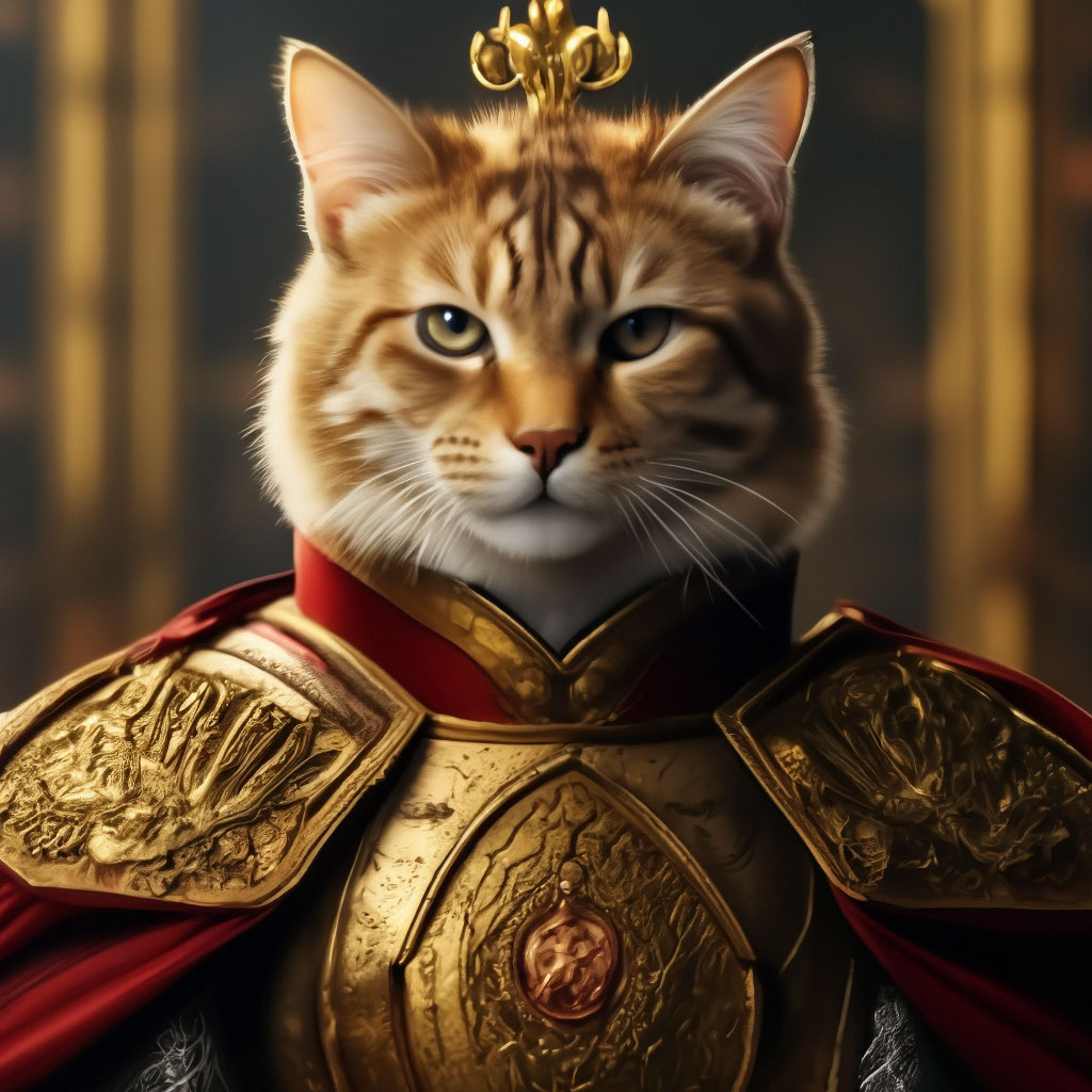 "The Emperor Cat" — image created in Shedevrum