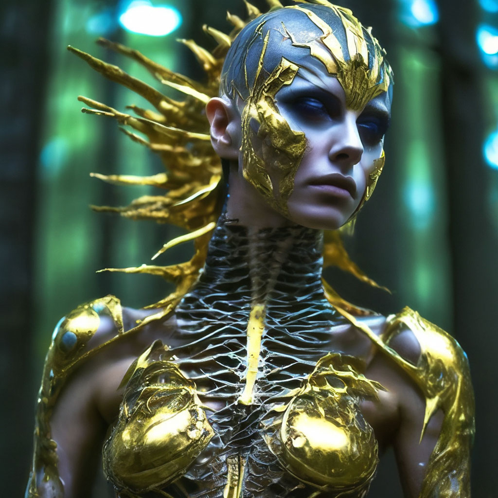"A symbiosis of a Beautiful Woman in the style of Scorn and The Eternal ...