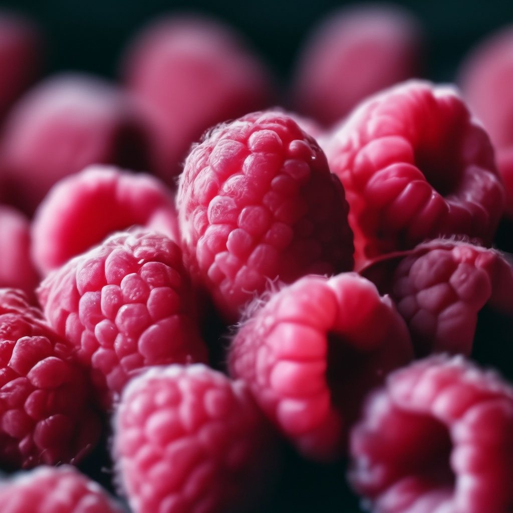 "Raspberries are pink and dark in color beautifully aesthetically ...