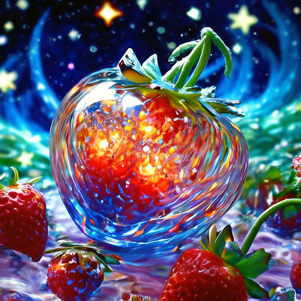 "🍓🍓🍓🍓🍓🍓🍓🍓🍓🍓🍓🍓🍓 glass strawberries, flame of fire epic, fabulous ...