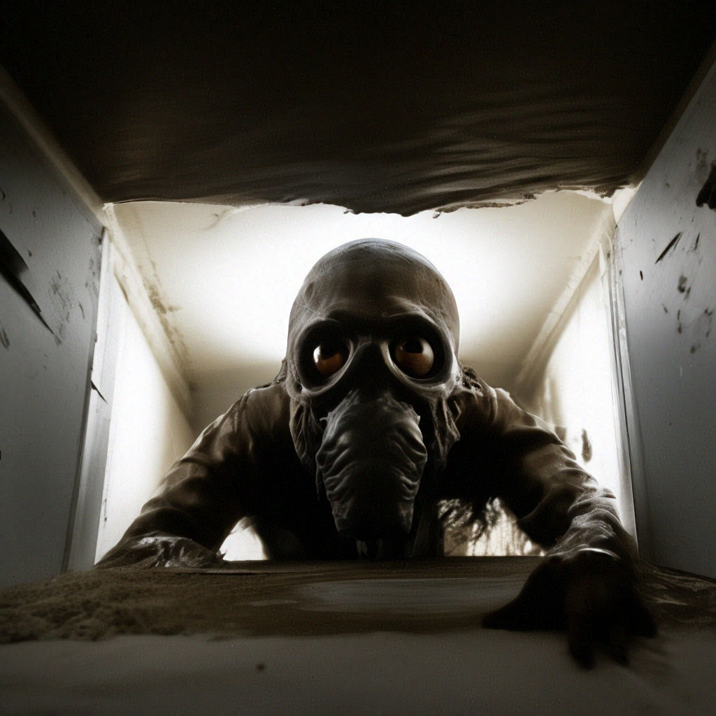 "Stalker. A snork in a hole in the ceiling." — image created in Shedevrum