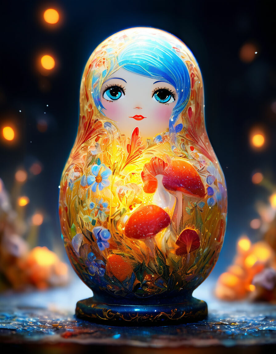 "🍀 Matryoshka recursion hold glittering matryoshka doll in the shape of ...