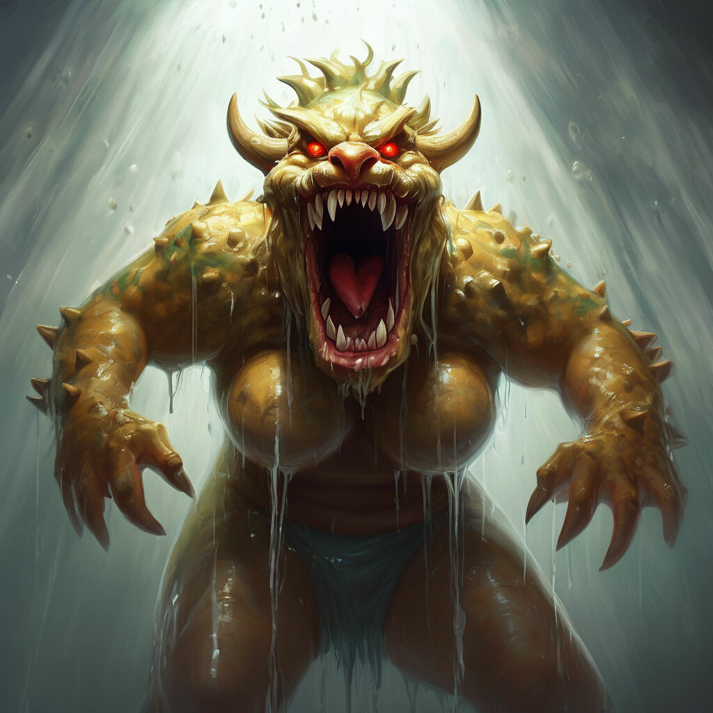 "🫠 The process of transforming a woman into a Bowser, he's screaming ...