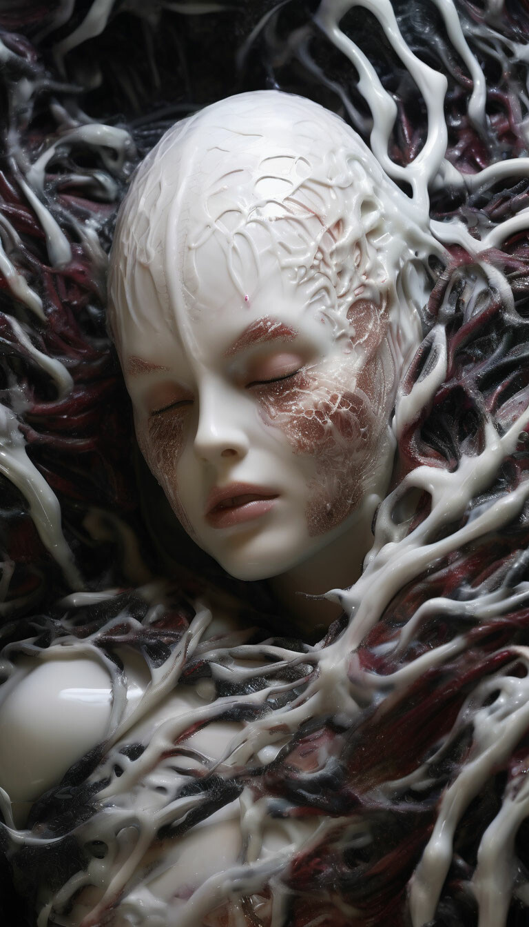 "Scorn.A Beautiful Blonde Girl.He looks hypnotically.Huge mother of ...