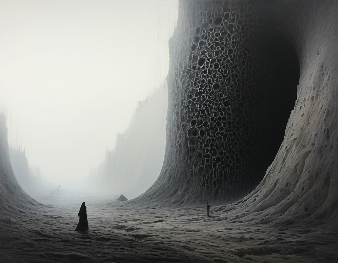 "On oil canvas gigantism,trypophobia, …" — image created in Shedevrum