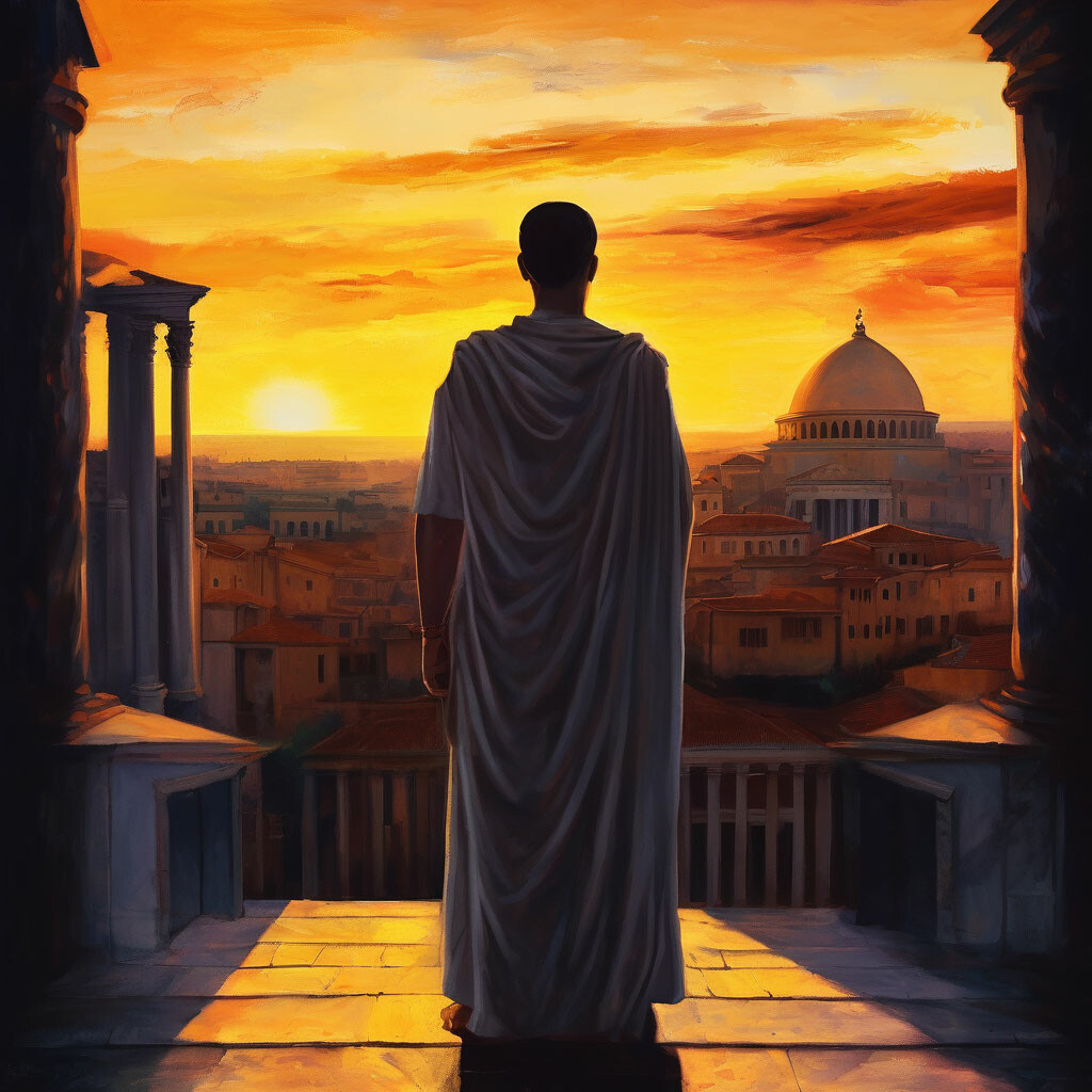 "The consul in a toga and the sunset over the new Pantheon the era of ...