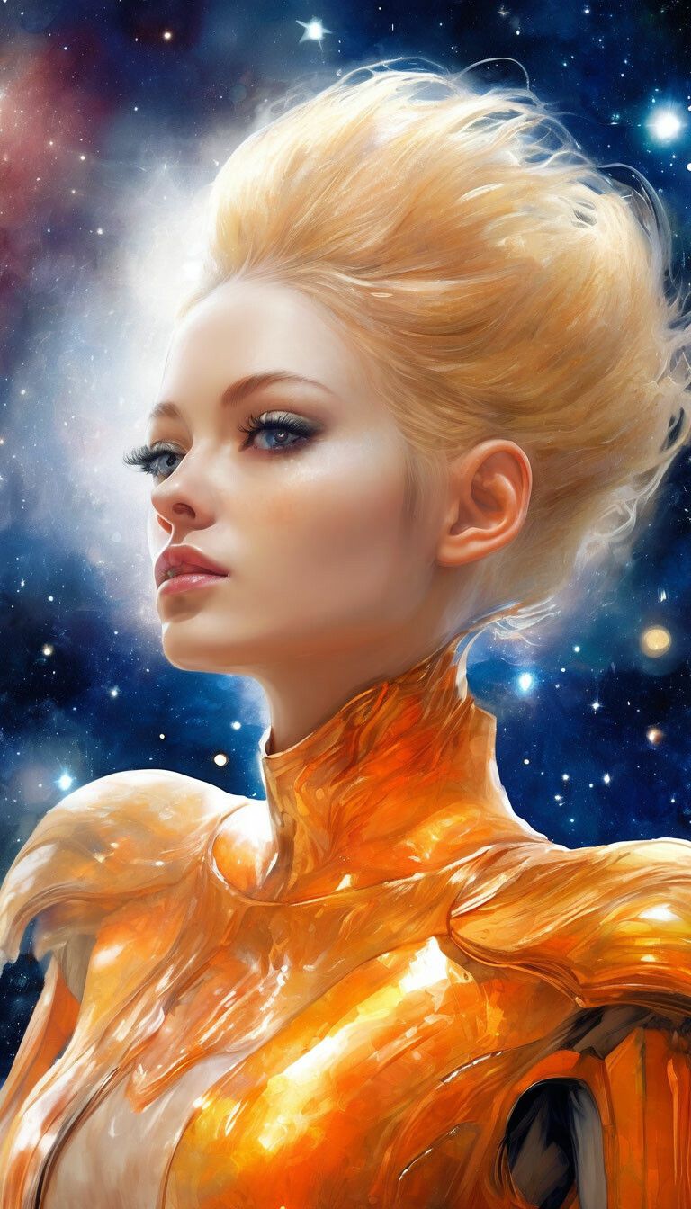 "Futurism, science fiction, star wars, beautiful alien princess ...