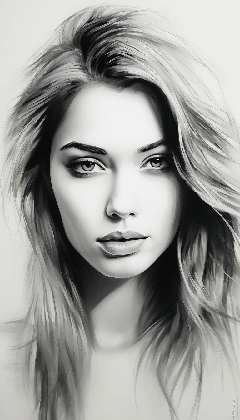 "Portrait perspective shot,drawing …" — image created in Shedevrum