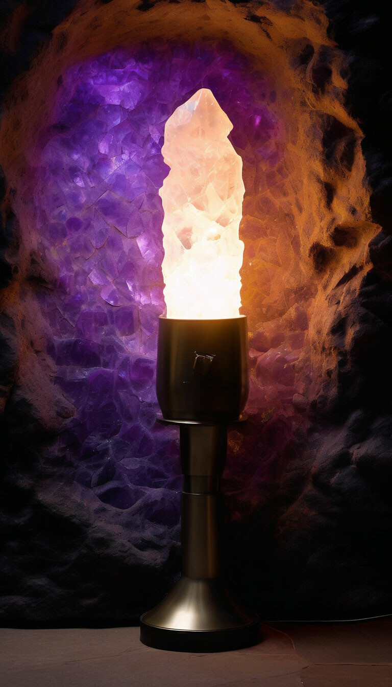 "Cave torch diffused light. A stone …" — image created in Shedevrum