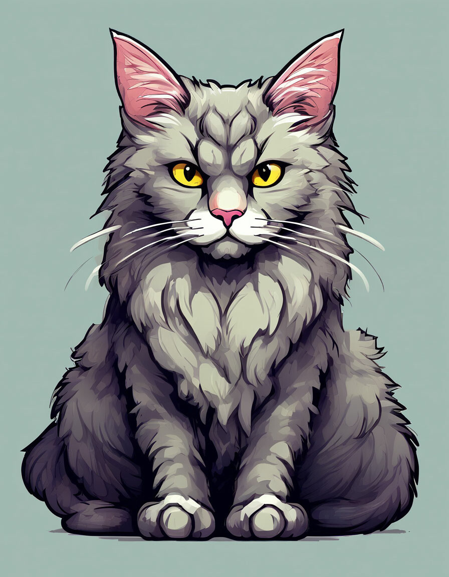 "Style: Pixel graphics. 2D cartoon. Pixel Art. 128x128. The Maine Coon ...