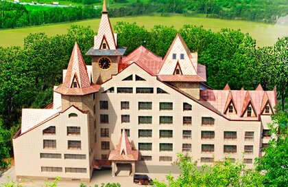 Zamok (Leninskaya Street No:1/34, selo Besedy), otel  Moskova ve Moskovskaya oblastından