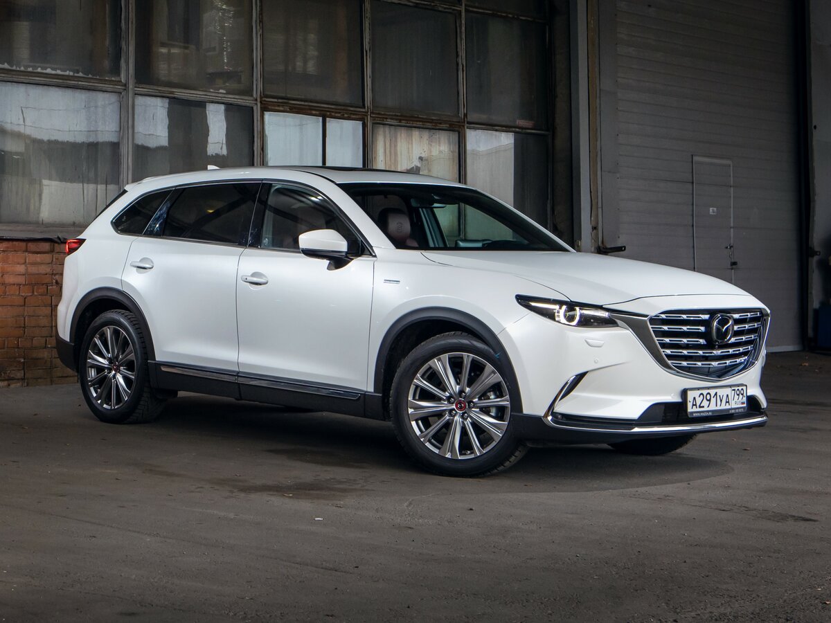 Купить б/у Mazda CX-9 II Рестайлинг 2.5 AT (231 л.с.) 4WD бензин автомат в Новом Уренгое: серый ...