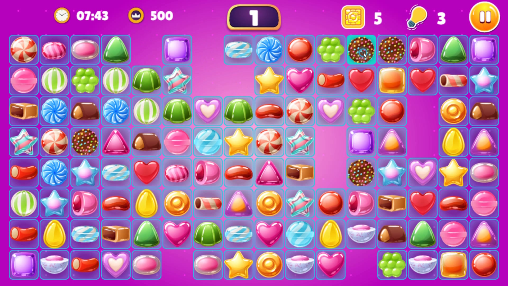 Соедини конфеты - Candy Connect — гуляць анлайн бясплатна на сэрвісе ...