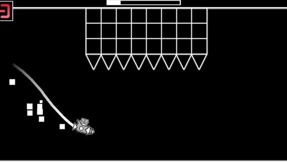 Geometry Dash: Black Rocket(デベロッパー：MIKMOK) - Yandex Gamesで無料オンラインゲームをプレイ