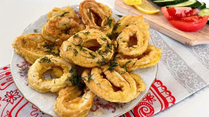 Кольца кальмара - мое коронное праздничное блюдо. Готовятся быстро ...