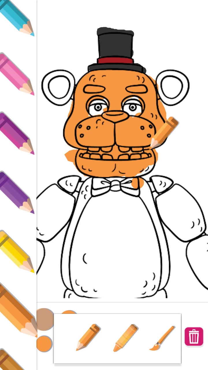 FNAF Coloring Page (by JustSomeGames): Play Online For Free On Playhop