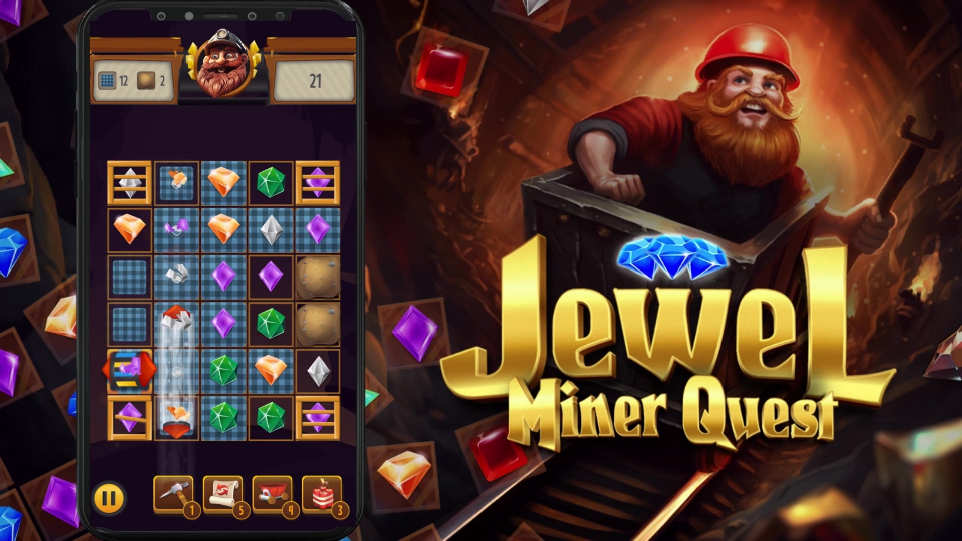 Jewel Miner Quest (by Inlogic): Play Online For Free On Playhop