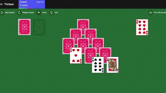 Thirteen Solitaire — play online for free on Yandex Games