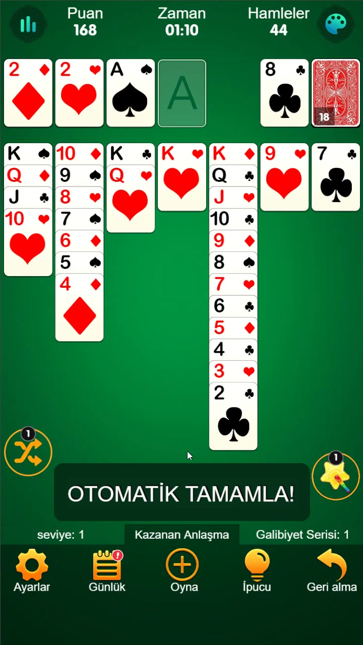 Solitaire HD (mbkj'den) - Yandex Games servisinde ücretsiz çevrimiçi ...