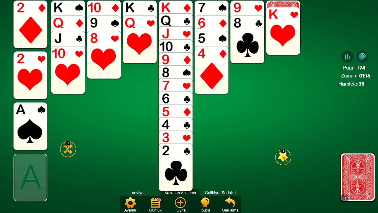 Solitaire HD (mbkj'den) - Yandex Games servisinde ücretsiz çevrimiçi ...