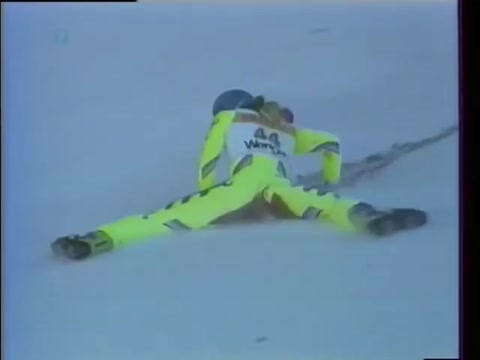 Видео Gernot Reinstadler fatal skiing accident (1991) Warning! graphic ...