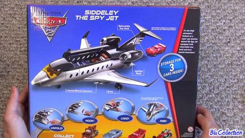 Видео Cars 2 Siddeley Spy Jet Plane Transporter Playset Pixar Siddley ...