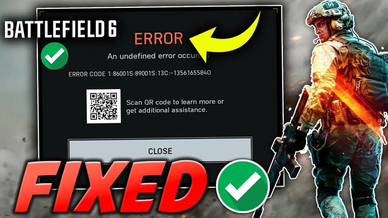 Fix Battlefield 6 Error An Undefined Error Occurred (Error Code 1 ...