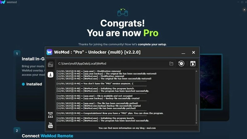 WeMod : "Pro" - Unlocker (v2.2.0) {mul0} - Yandex Video aramada ...