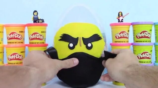 Giant Lego Ninjago PLAY DOH Surprise EGG Compilation Lloyd, Kai, Zane ...