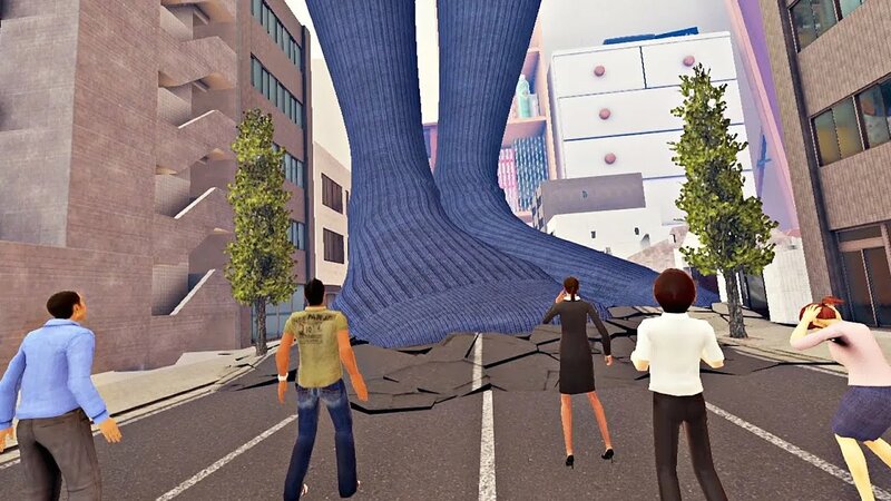 Giantess attacks the city - VR