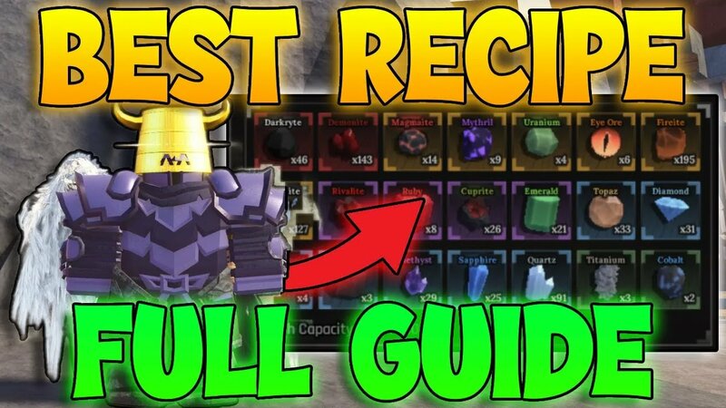 Best Armor & Weapon Recipe Guide In The Forge! - The Forge Best Armor ...