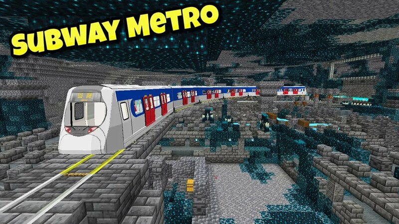 Realistic Subway Metro Train in Minecraft | MTR Transit railway mod ...