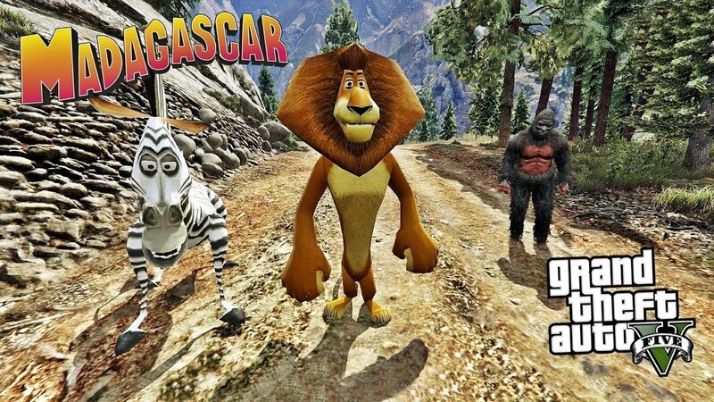 GTA 5 alex ve marty koca ayak ile mücadele (madagascar mod) - Смотреть ...