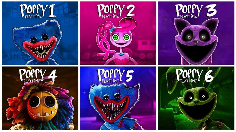 Poppy Playtime: Chapter 1, 2, 3, 4, 5 & 6 Full Gameplay Walkthrough ...