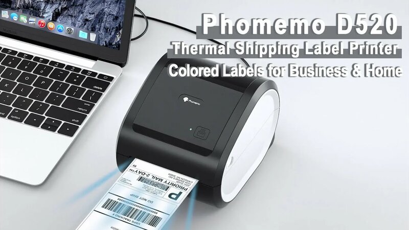 Phomemo D520 Thermal Shipping Label Printer | Colored Labels Option for ...