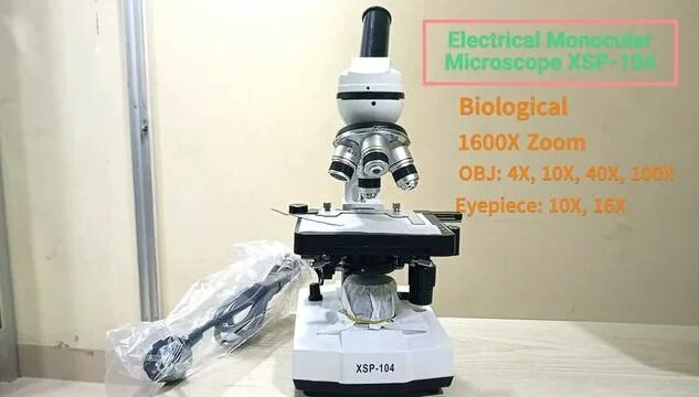 Electrical Monocular Microscope 1600x Zoom XSP 104 Unboxing and ...