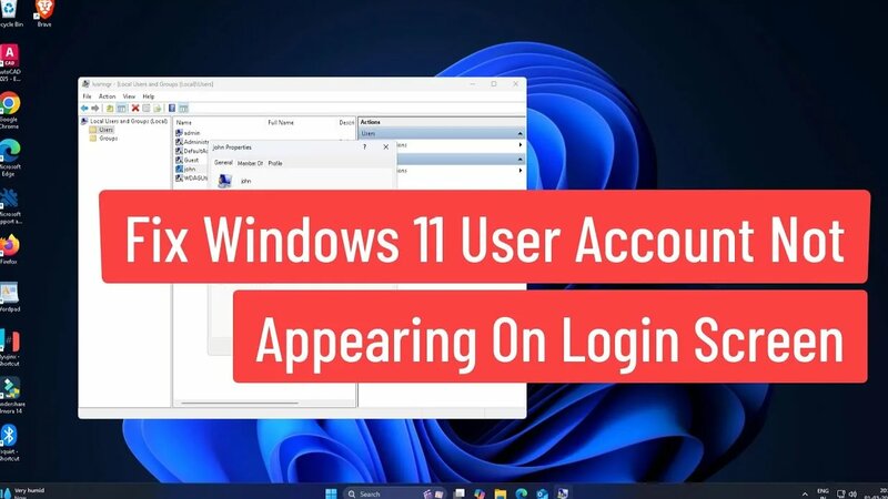 Fix Windows 11 User Account Not Appearing on Login Screen - Смотреть ...
