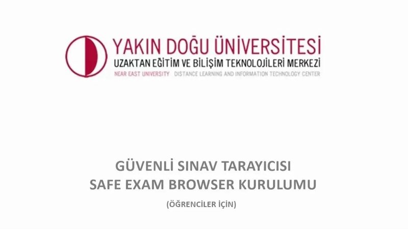 Ydü-uzebim // eğitim dizini 12 - güvenli sınav tarayıcı kurulumu ...