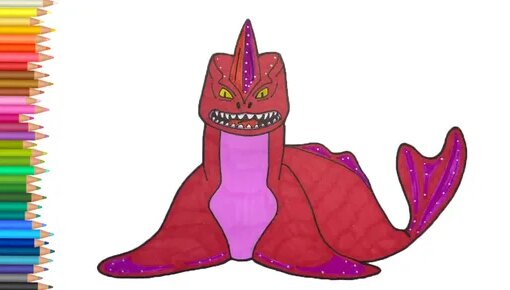 Как нарисовать Ревуна с мультфильма Морской монстр/ How to draw Red ...