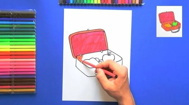 How to draw a School Lunch Box - Смотреть онлайн в поиске Яндекса по Видео