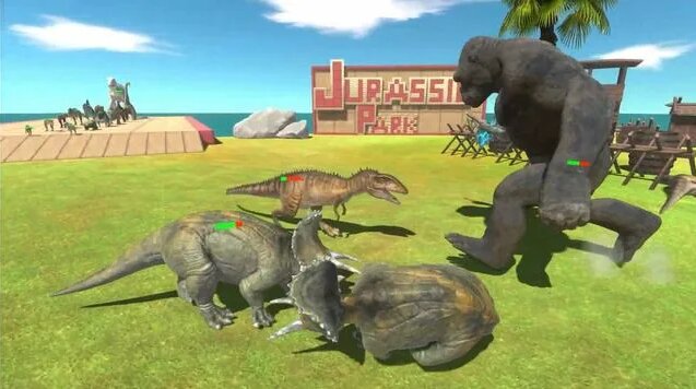 Dinosaurs Fight King Kong is Growing | Indominus Rex or King Kong ...