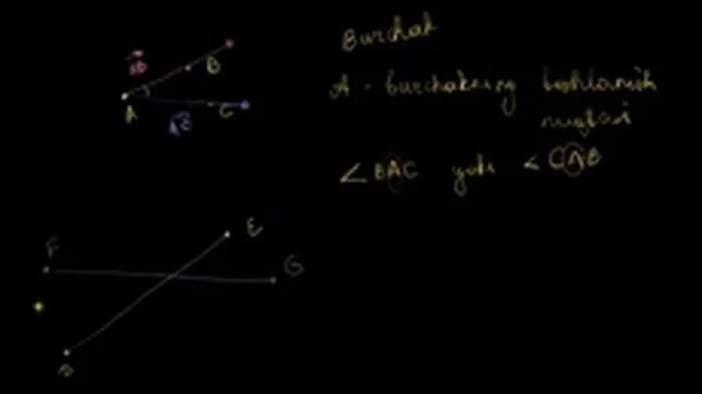 Matematika Geometriya Burchaklar haqida umumiy tushunchalar. 9:35 Hajmi ...