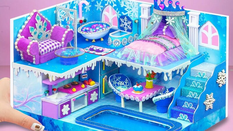Make Miniature Frozen Magic House With Charming Bedroom For The Queen ...