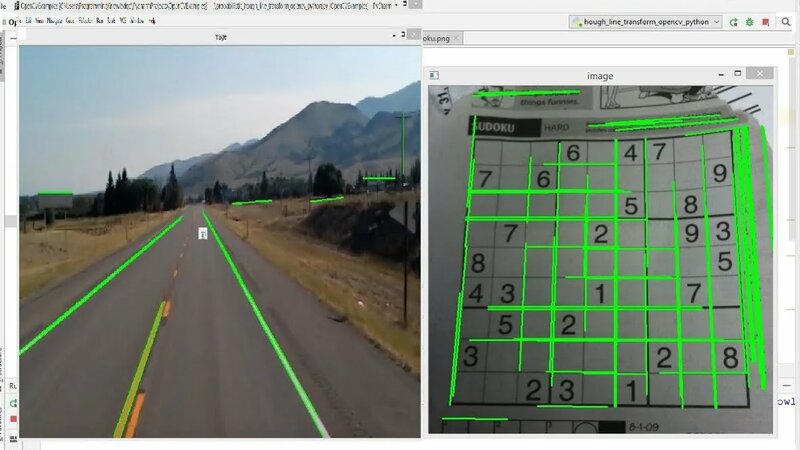 OpenCV Python Tutorial For Beginners 30 - Probabilistic Hough Transform ...
