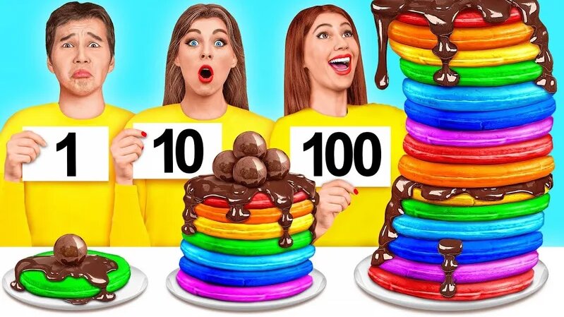 100 Слоев Еды Челлендж | Умные Гаджеты или Лайфхаки от RaPaPa Challenge ...