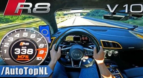AutoTopNL | AUDI R8 V10 PLUS | 338km/H TOP Speed POV on Autobahn by ...