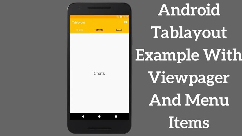 Android Tablayout Example With Viewpager And Menu Items (Explained ...