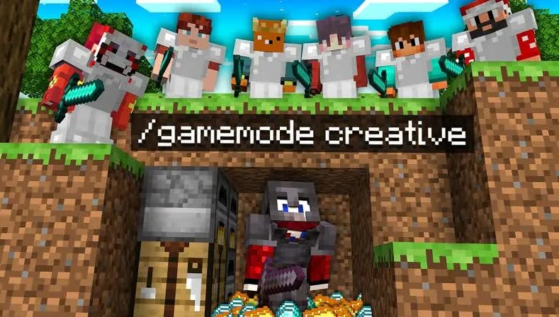 Майнкрафт Спидраннер против 10 Охотников, но Я Тайно Использую Креатив! — Видео от FixEye ...