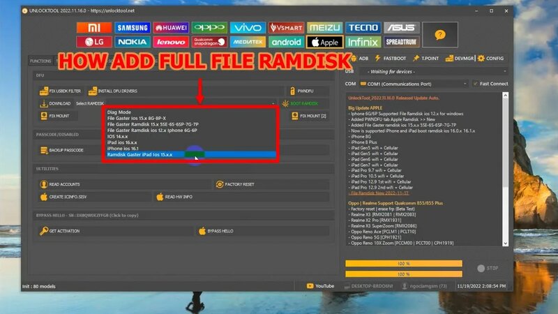 How ADD full file ramdisk iphone and ipad to unlocktool - Смотреть ...