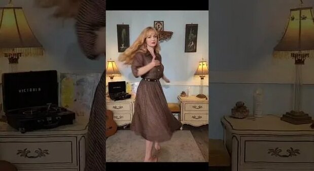 Dainty rascal dancing with Vintage semi sheer Swiss Dotted dress ...